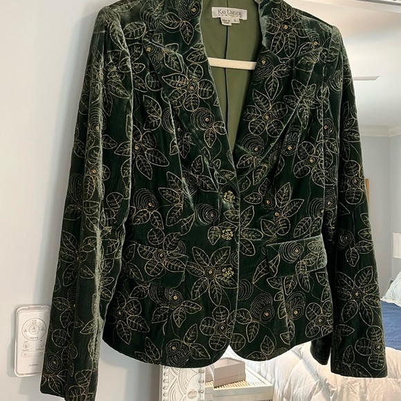 Kay Unger | Jackets & Coats | Vintage Look Kay Unger Velvet Blazer In A ...